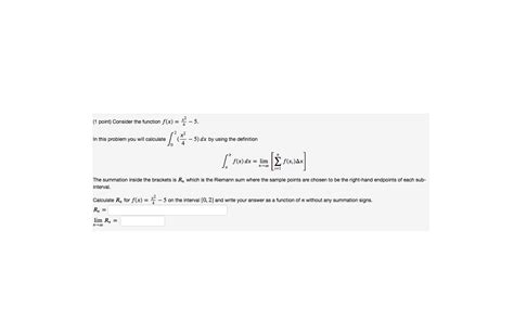 solved 1 point consider the function f x 5 in this