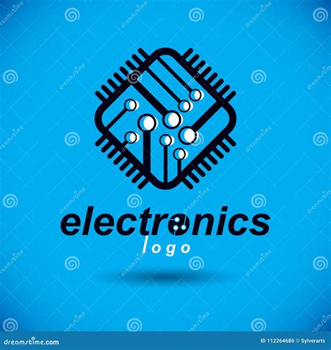 Vector Microchip Design Cpu Information Communication Technology Element Circuit Board In