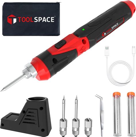 Workease Wireless Soldering Iron Kit Cordless Portable Solder Iron Pen With 4pcs
