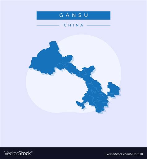 Gansu Map China Royalty Free Vector Image Vectorstock