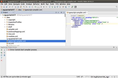 How To Fix IntelliJ IDEA 2016 TypeScript Error Cannot Start Compiler
