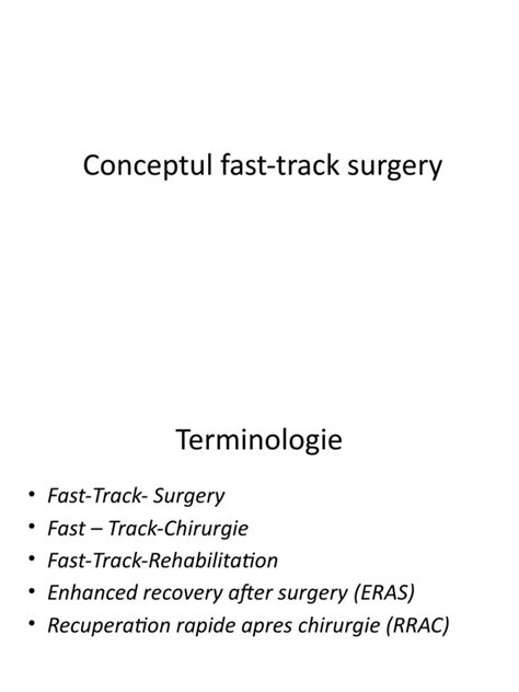 Conceptul Fast Track Surgery Pdf