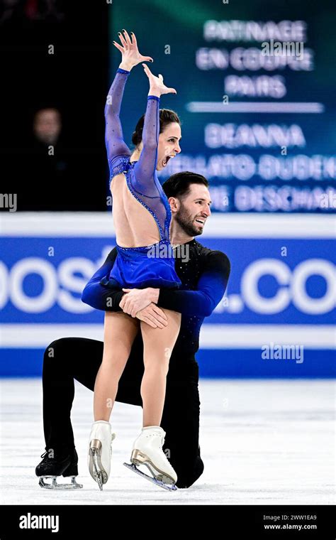 Deanna Stellato Dudek And Maxime Deschamps Can During Pairs Short