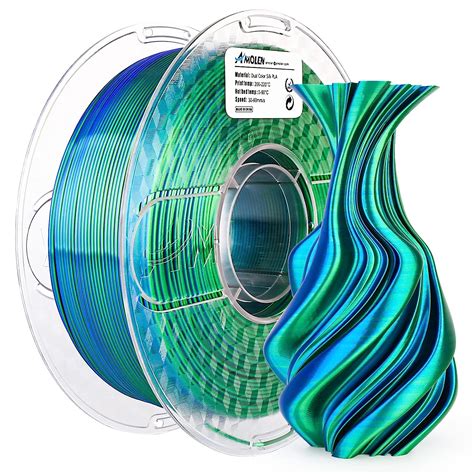 Amolen Deux Couleurs PLA Filament Mm Soie Bobine Filament PLA Pour Imprimante D Silk PLA