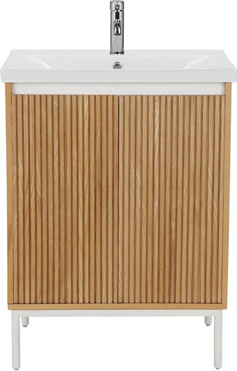 Welltime Waschtisch Falun Komplett Set Badezimmerschrank Badschrank