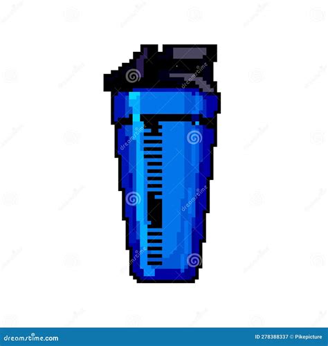 Gym Protein Shaker Game Pixel Art Vector Illustration Stock Vector