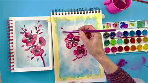 Como Pintar Flores Con Acuarela Paso A Paso Clase De Pintura Para