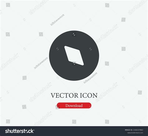 Compass Vector Icon Editable Stroke Symbol Stock Vector Royalty Free