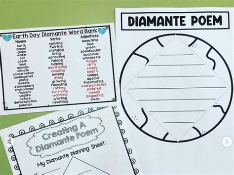 Diamante Poem Worksheets Poetry Friday The Diamante Or Diamond Shaped