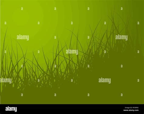 Green Vector Grass Background Illustration Stock Vector Image And Art Alamy