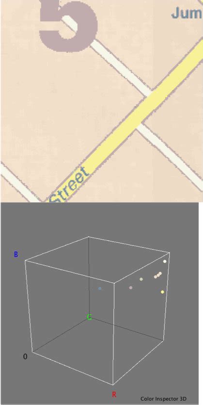 An Example Map Tile And The Color Quantization Results With The Color