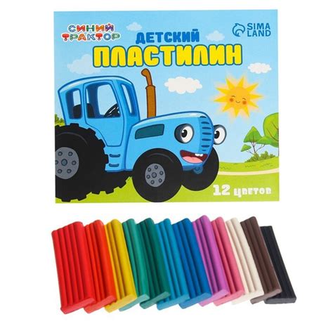 Пластилин 12 цветов 180 г, Синий трактор - купить с доставкой по ...