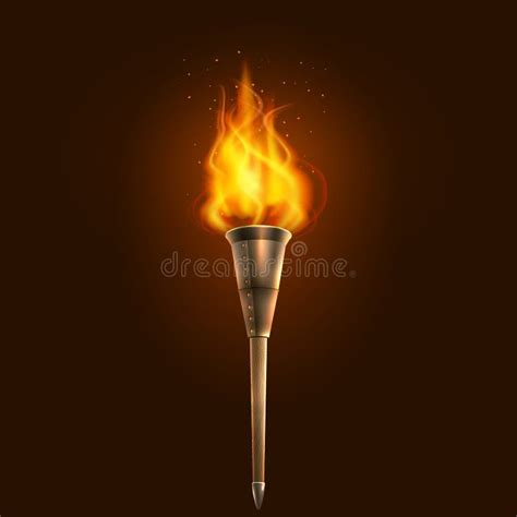 Icono De La Antorcha Aislado Ilustración del Vector Ilustración de