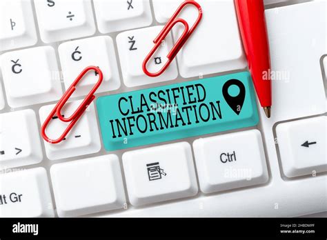 Text Caption Presenting Classified Information Word For Sensitive Data
