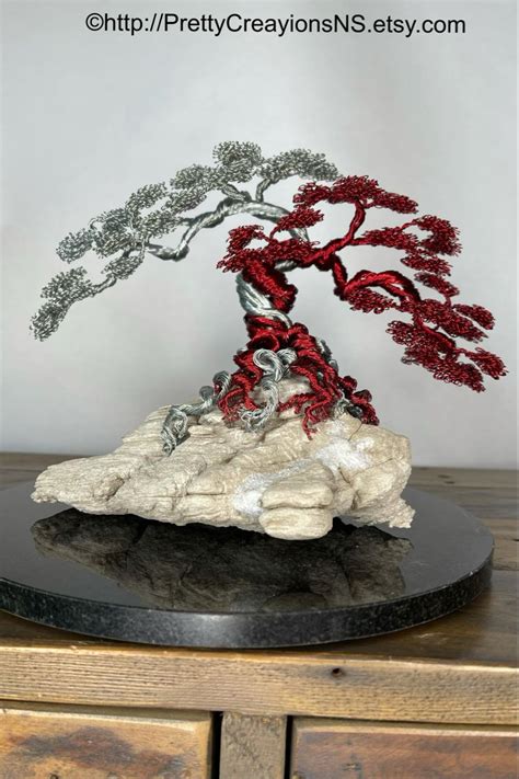 Wire Tree Sculpture Wire Bonsai Tree Metal Bonsai Handmade Wire Tree
