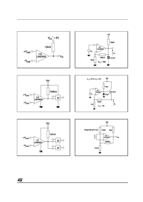 Lm2903 Datasheet 5 9 Pages Stmicroelectronics Low Power Dual Voltage Comparators