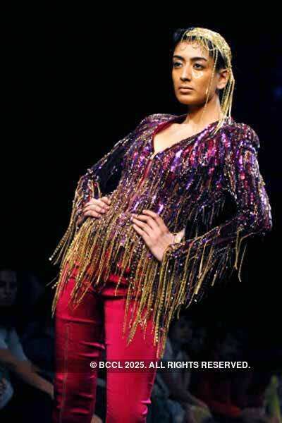 A Model Displays A Creation By Designer Raakesh Agarwal On Day 5 Of