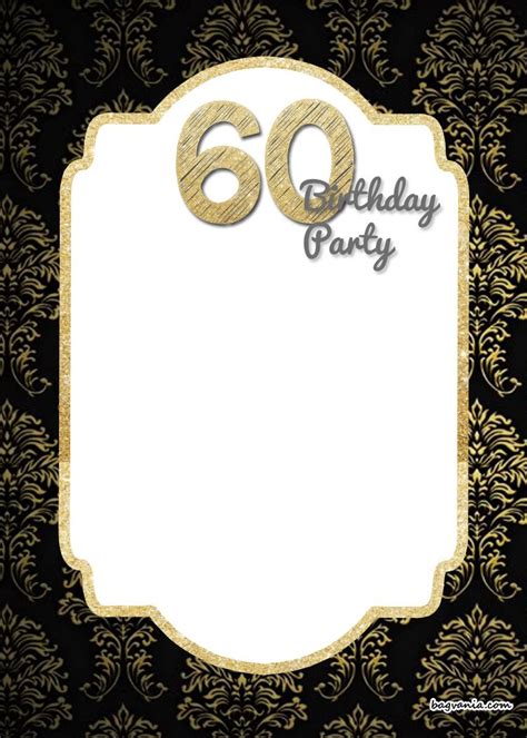 Free Printable 60th Birthday Invitation Templates Artofit