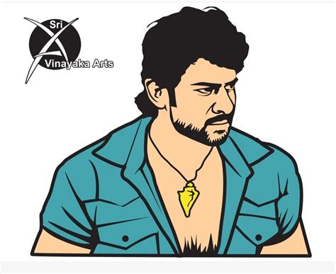 Prabhas Chatrapathi Movie Still Photo To Cartoon Doodle On Photo Vinyl Poster