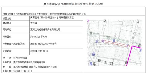 南罗庄港纵一路 纵三路水网联通提升工程 批后公布牌