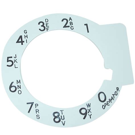 Large Print Rotary Telephone Dial Overlay