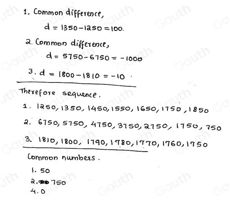 solved work out the rule for each number sequence and find the next
