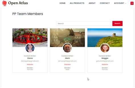 Team Members Page