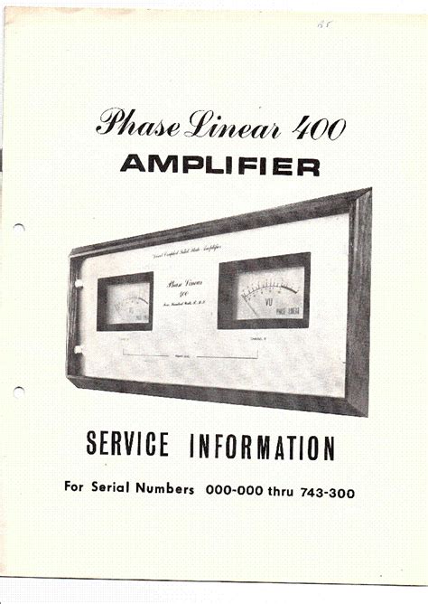 Phase Linear 400 Service Manual Download Schematics Eeprom Repair Info For Electronics Experts
