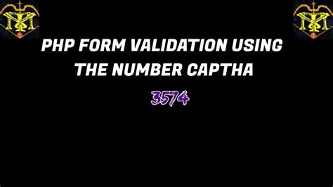 Php Form Validation With Number Captcha Mail Function Insert Function YouTube