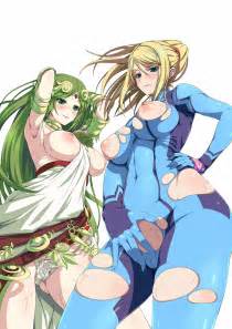 Samus Aran And Palutena Super Smash Bros And 2 More Drawn By