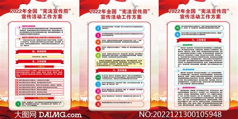 2022年全国宪法宣传周宣传活动挂图模板大图网图片素材