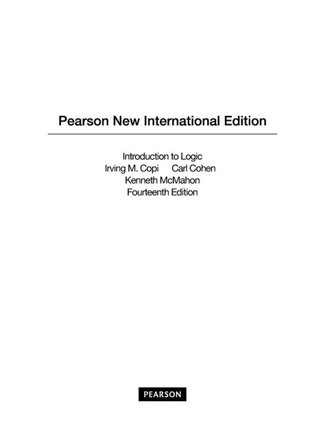 Introduction To Logic Introduction To Logic Irving M Copi Carl Cohen