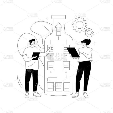 瓶颈分析抽象概念矢量插图。