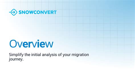 Overview Snowpark Migration Accelerator