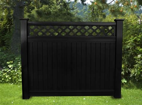 Black Vinyl Privacy Lattice Top Fence 6 Ft X 6 Ft Posts Not Included