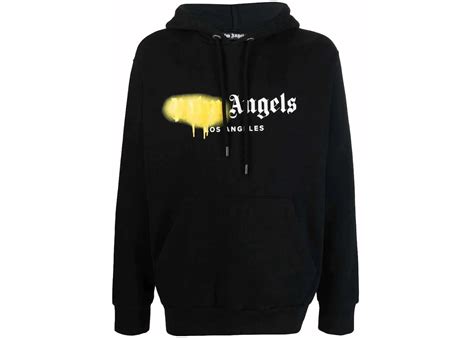 Palm Angels Los Angeles Sprayed Hoodie Black Mens Us