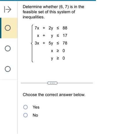 Solved Determine whether (6,7) is in the feasible set of | Chegg.com