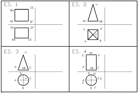 Disegno Proiezioni Ortogonali Di Un Parallelepipedo Piramide Cono
