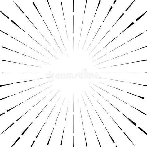 Abstract Circular Element Radial Lines Shape Geometric Element Stock Vector Illustration Of