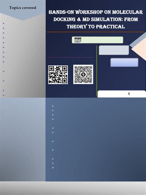 Hands On Workshop On Molecular Docking And Md Simulation 3 Pdf Docking Molecular Proteins