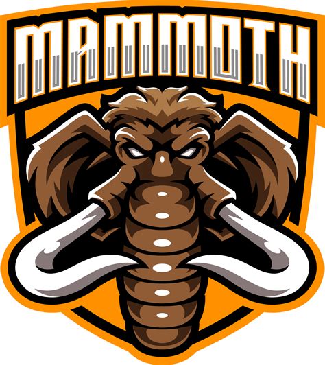 Mammoth Head Esport Mascot Logo Design By Visink TheHungryJPEG