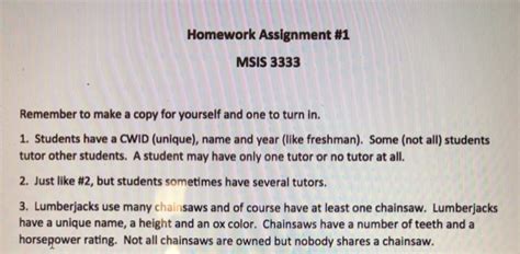 Solved Homework Assignment MSIS Remember To Make A Chegg