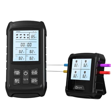 RF 433MHz Wireless Grill Thermometer With 4 Probes Channel China RF 433MHz Wireless Grill