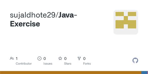GitHub Sujaldhote29 Java Exercise