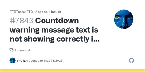 Countdown Warning Message Text Is Not Showing Correctly In Rift Countdown · Issue 7843