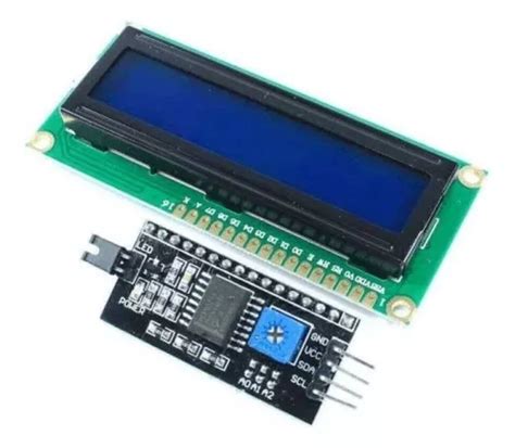 Pantalla Lcd I2c Serie 16x2 Con Retroiluminación Azul Mercadolibre