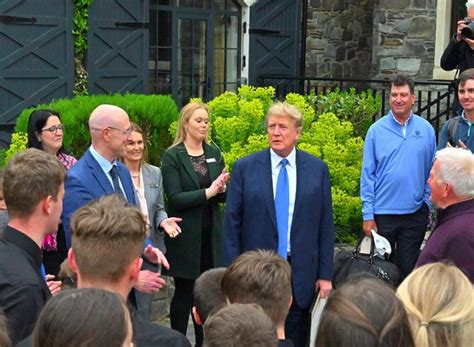 President Trump Enjoys Warm Welcome From Staff At Doonbeg Saying Hell