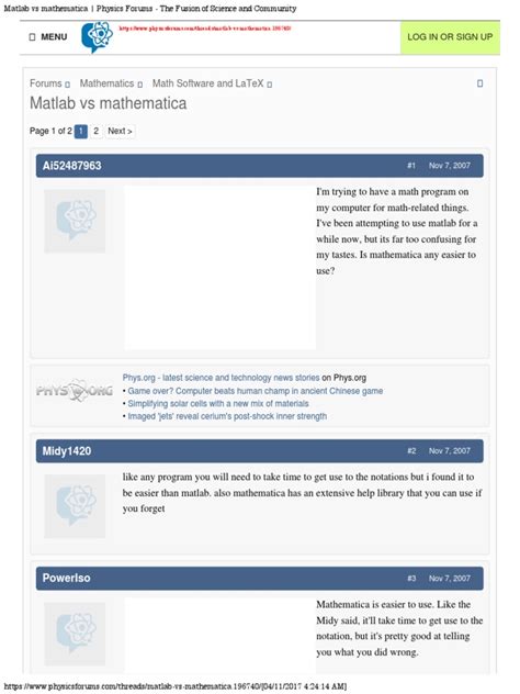 matlab vs mathematica forums mathematics math software and latex pdf