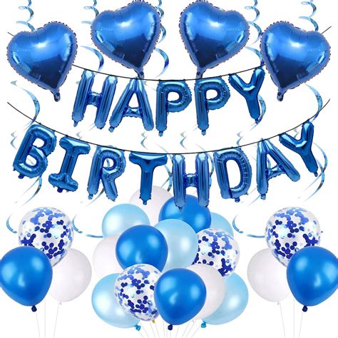 Frases De Cumpleaños En Español Birthday Blue Theme Blue Balloons