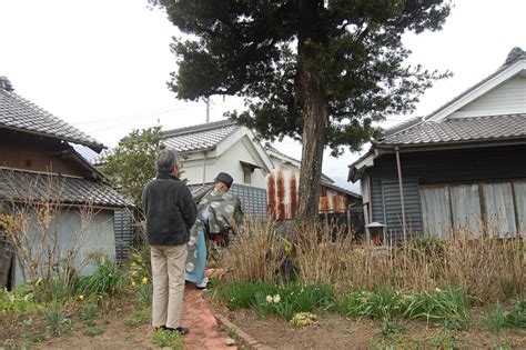槙の木の伐採に先立ってお祓いをしていただきました 山村の一人庭遊び
